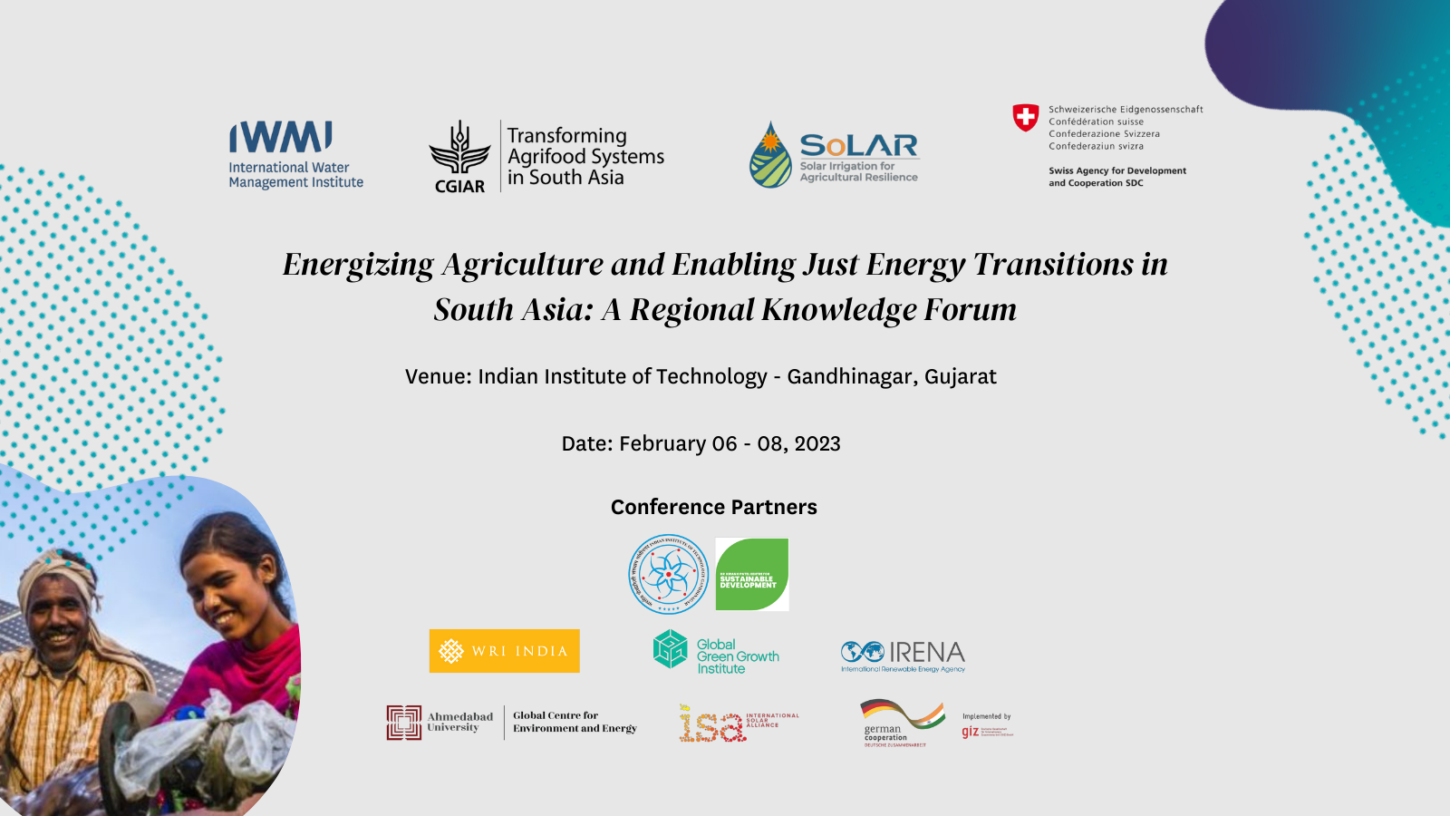 IWMI and IITGN to jointly host a conference on Energising Agriculture ...