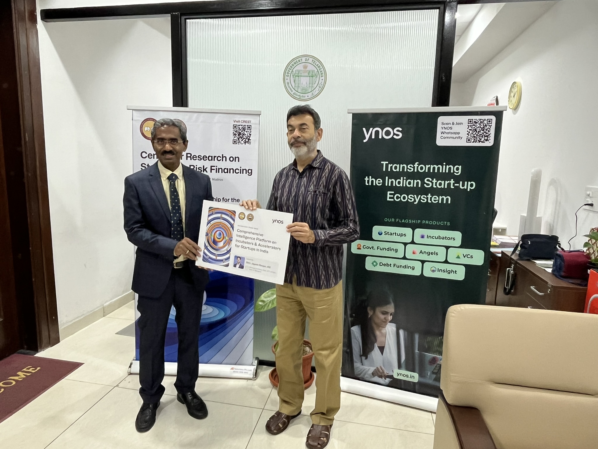 Dr. Jayesh Ranjan (R), IAS, Telangana IT Secretary, launches YNOS ...